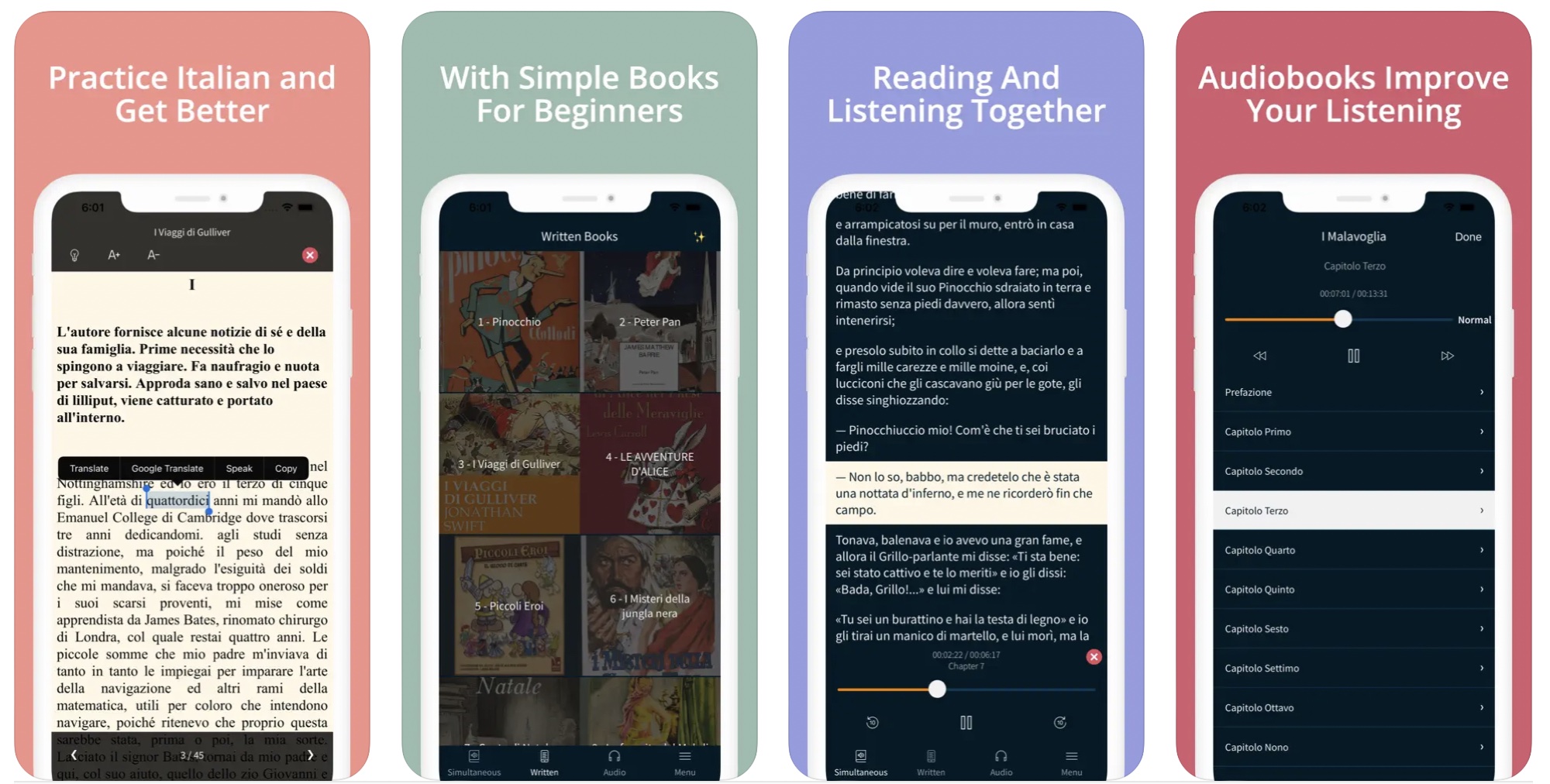 Simple Italian stories for language learners | Written and audio – iOS ...